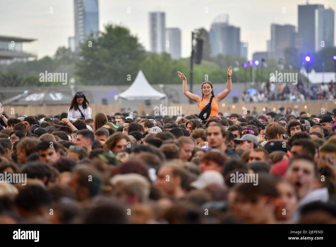 Atmosphere the Solidays festival, organized by Solidarité Sida at the ...