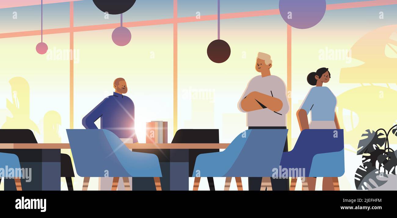 mix race businesspeople team working together in office teamwork ...