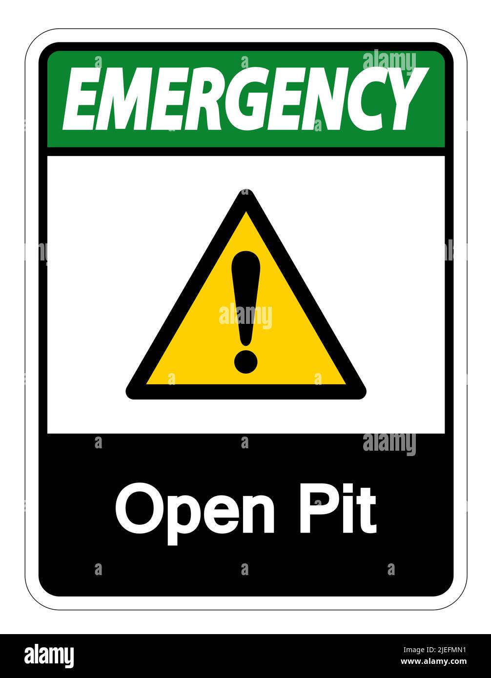 Emergency Open Pit Symbol Sign Isolate On White Background,Vector ...