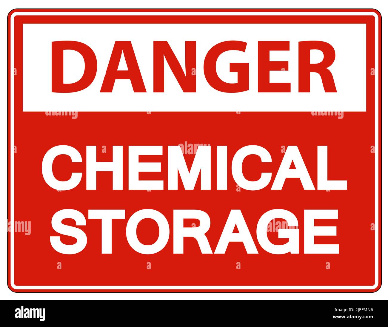 Danger Chemical Storage Sign On White Background Stock Vector Image ...