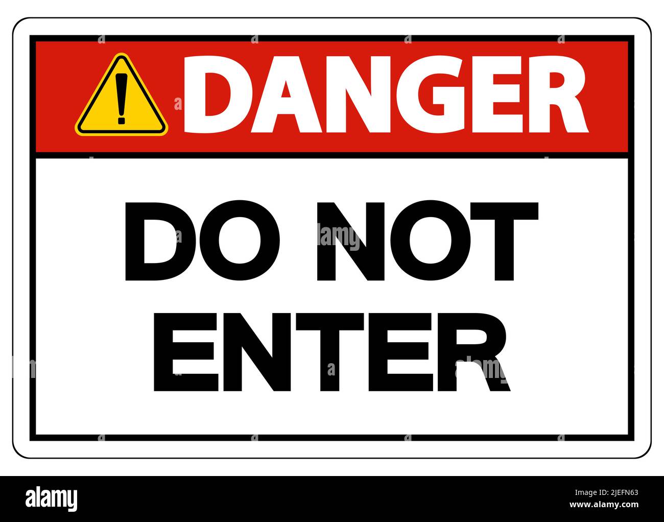 Danger Do Not Enter Symbol On White Background Stock Vector Image & Art ...