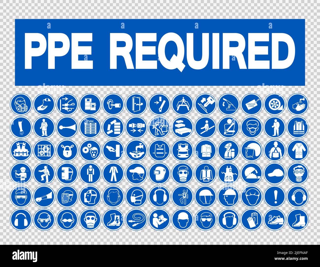 Required Personal Protective Equipment Ppe Symbol Safety Icon Stock