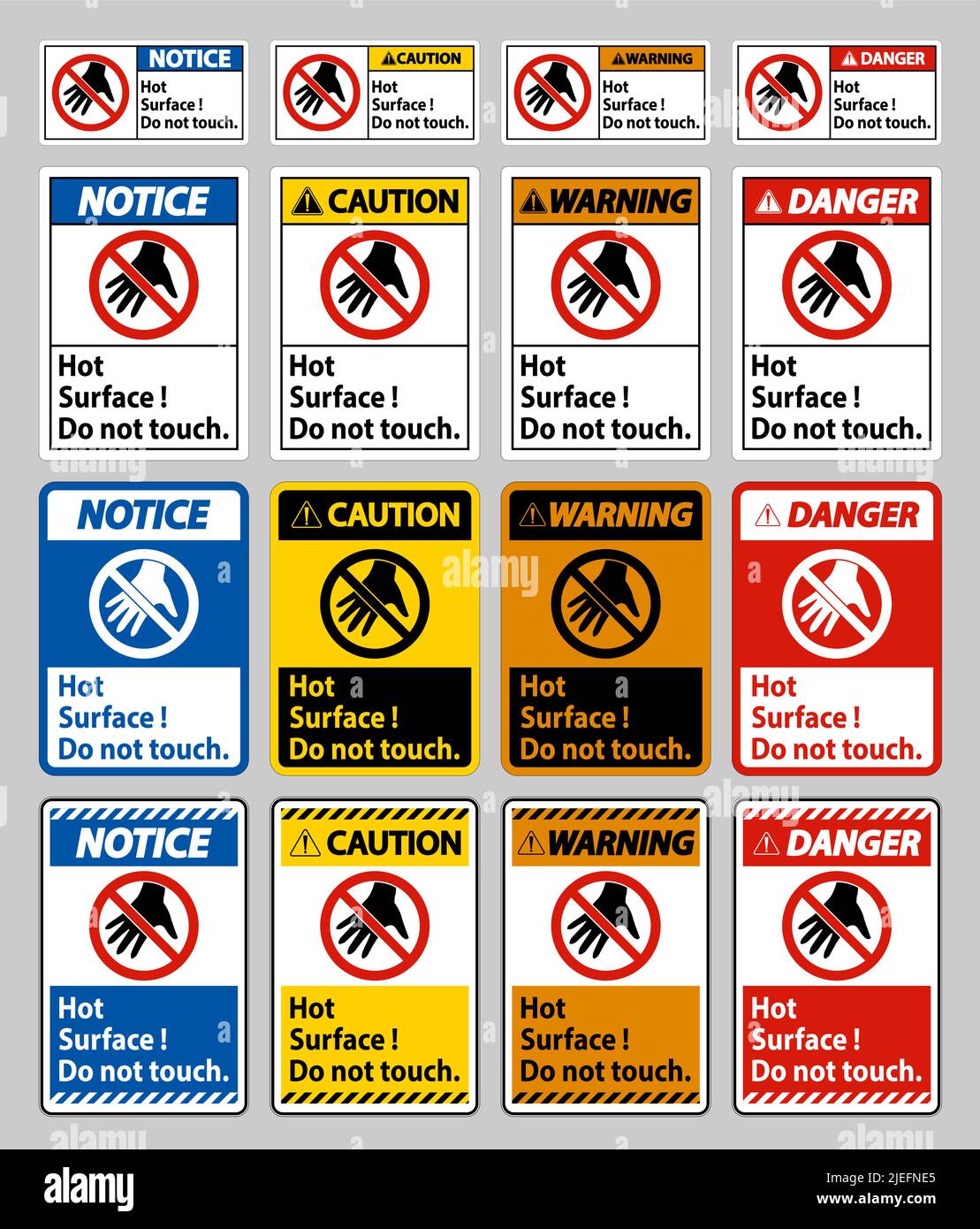 Hot Surface Do Not Touch On White Background Stock Vector Image & Art ...