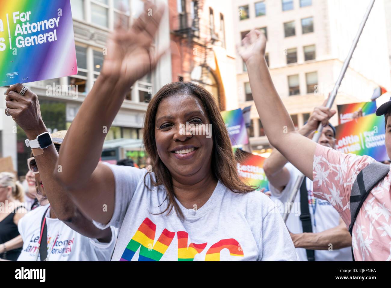 New York, NY - June 26, 2022: State Attorney General Letitia James ...
