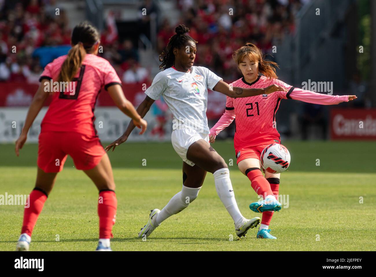 Toronto, Canada, June 26, 2022: Kadeisha Buchanan (middle, white) of ...