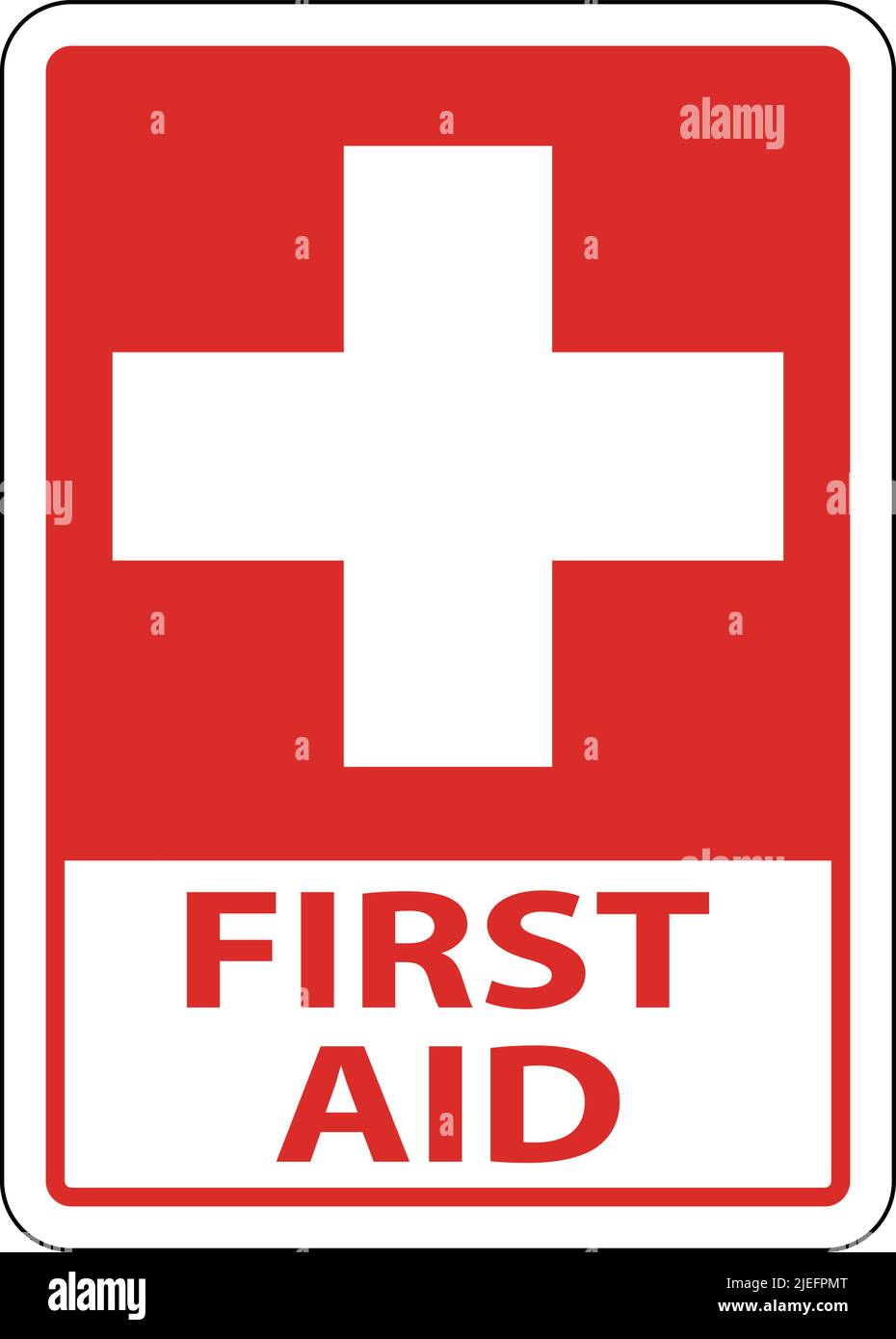 First Aid Label Sign on white background Stock Vector Image & Art - Alamy