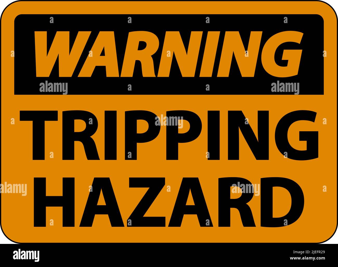 Warning Tripping Hazard Sign On White Background Stock Vector Image ...