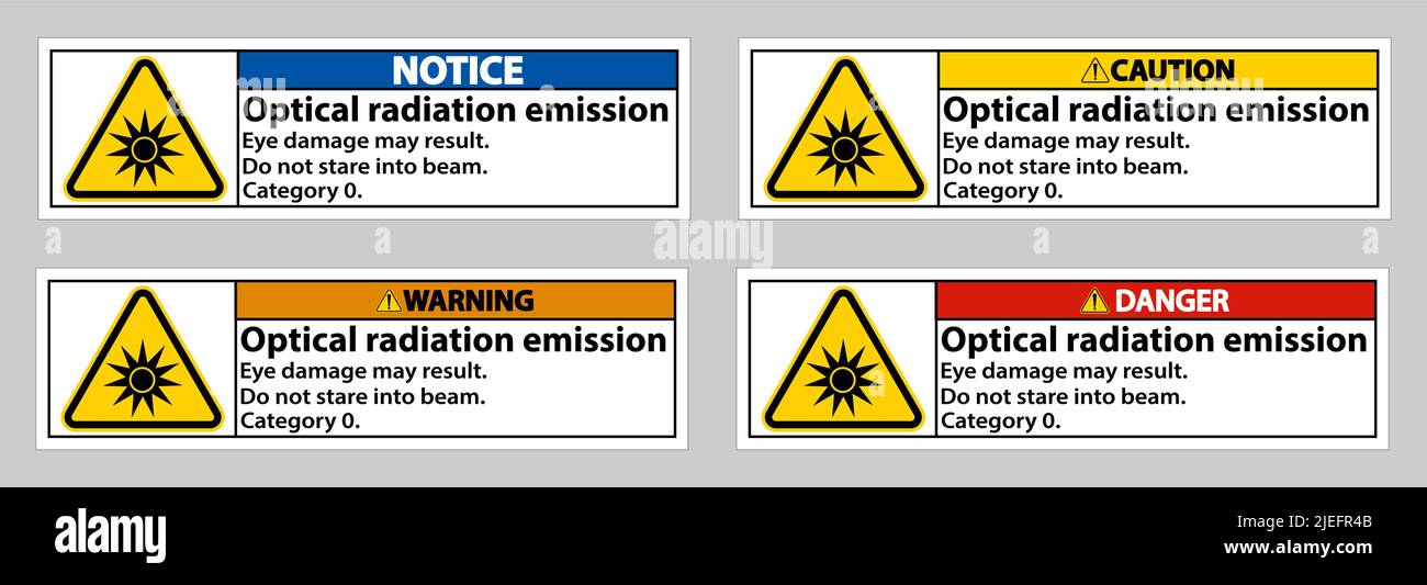 Optical radiation emission Symbol Sign Isolate on White Background ...