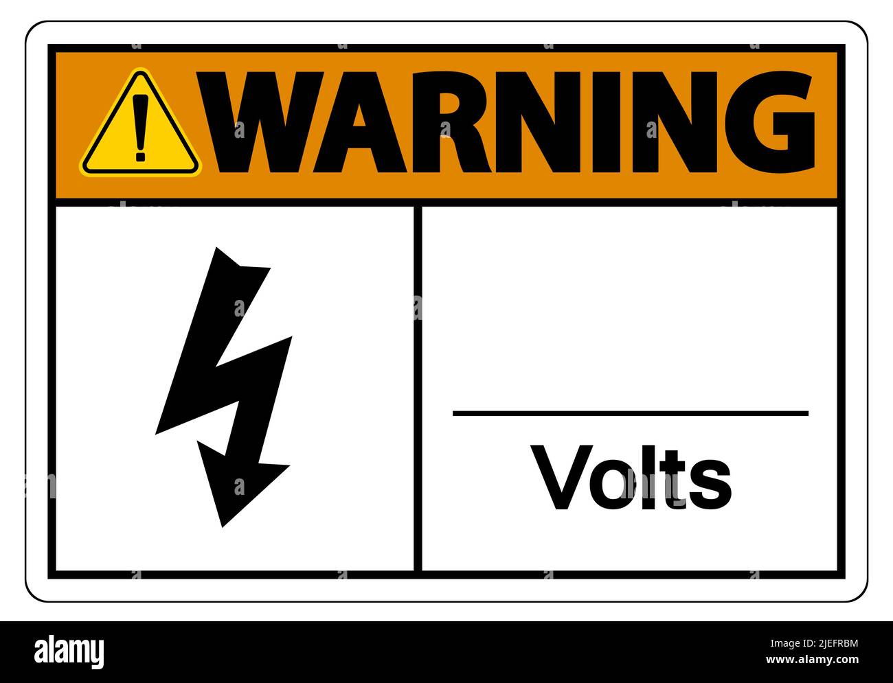Warning Volts Symbol Sign On White Background Stock Vector Image & Art ...