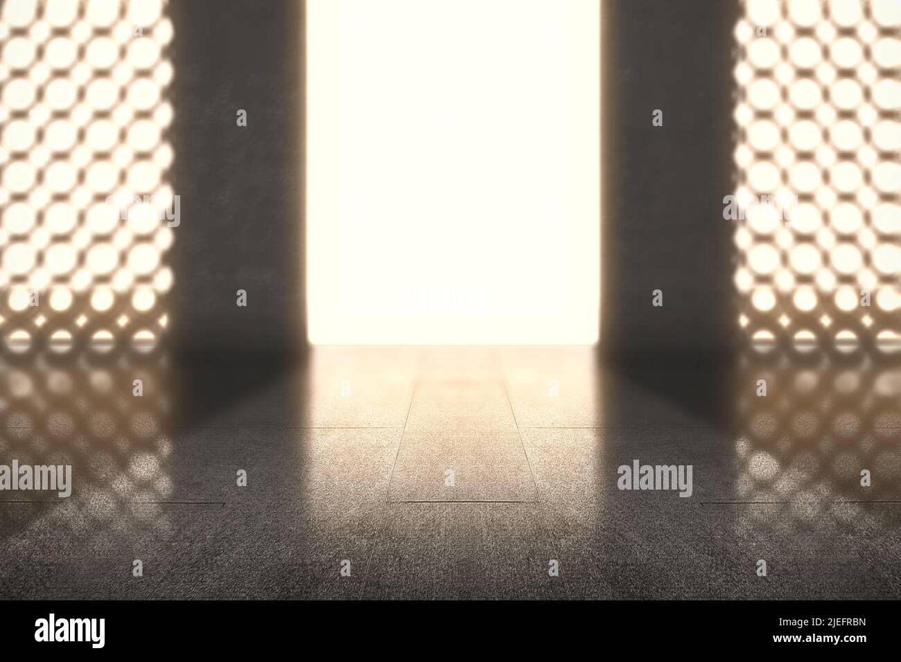 Mosque door with a bright light background Stock Photo - Alamy