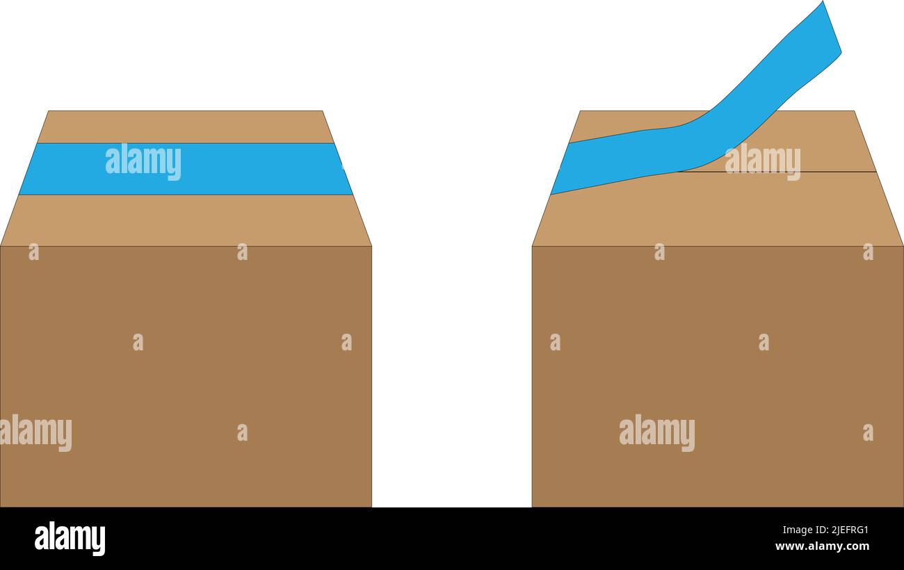 Cardboard box vector illustration. Cardboard box clip art or image ...