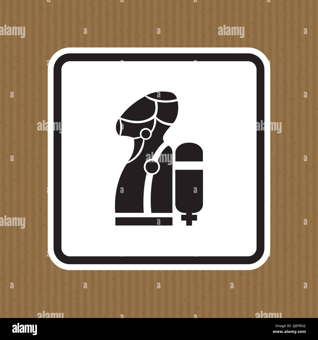 Wear SCBA (Self Contained Breathing Apparatus) Symbol Isolate On White ...