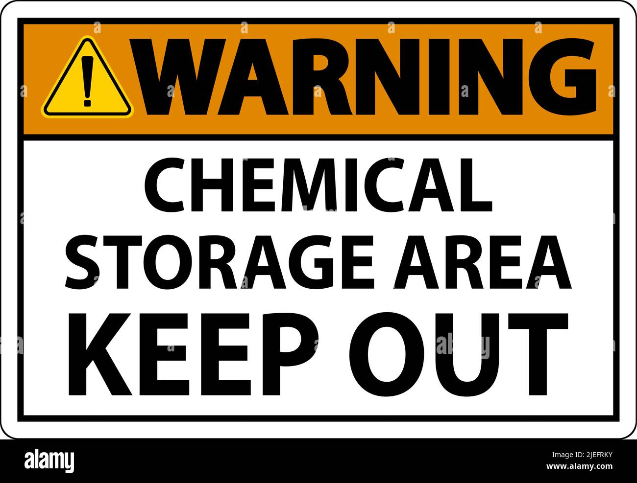 Warning Label Chemical Storage Area Keep Out Sign Stock Vector Image ...
