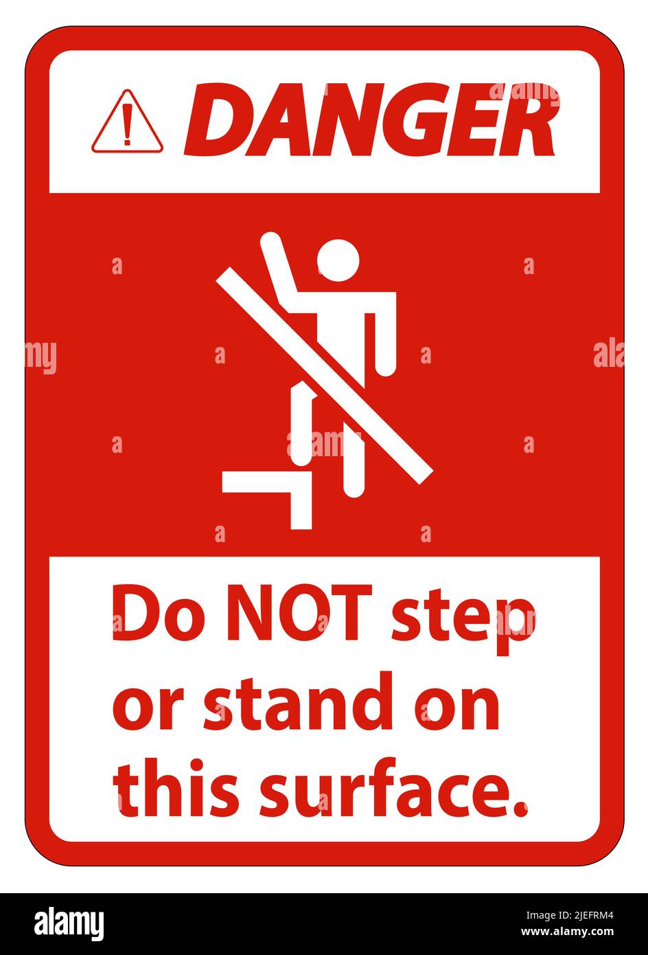 Step to danger Cut Out Stock Images & Pictures - Alamy