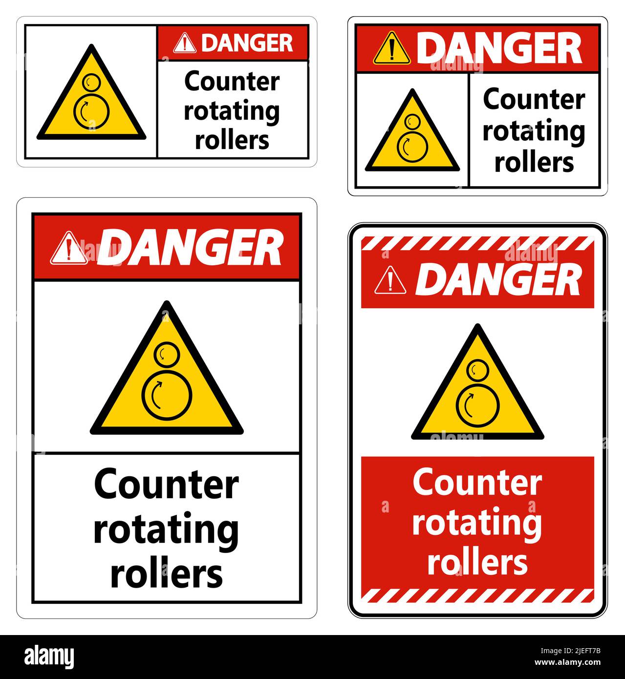 Counter rotating rollers sign on white background Stock Vector Image ...