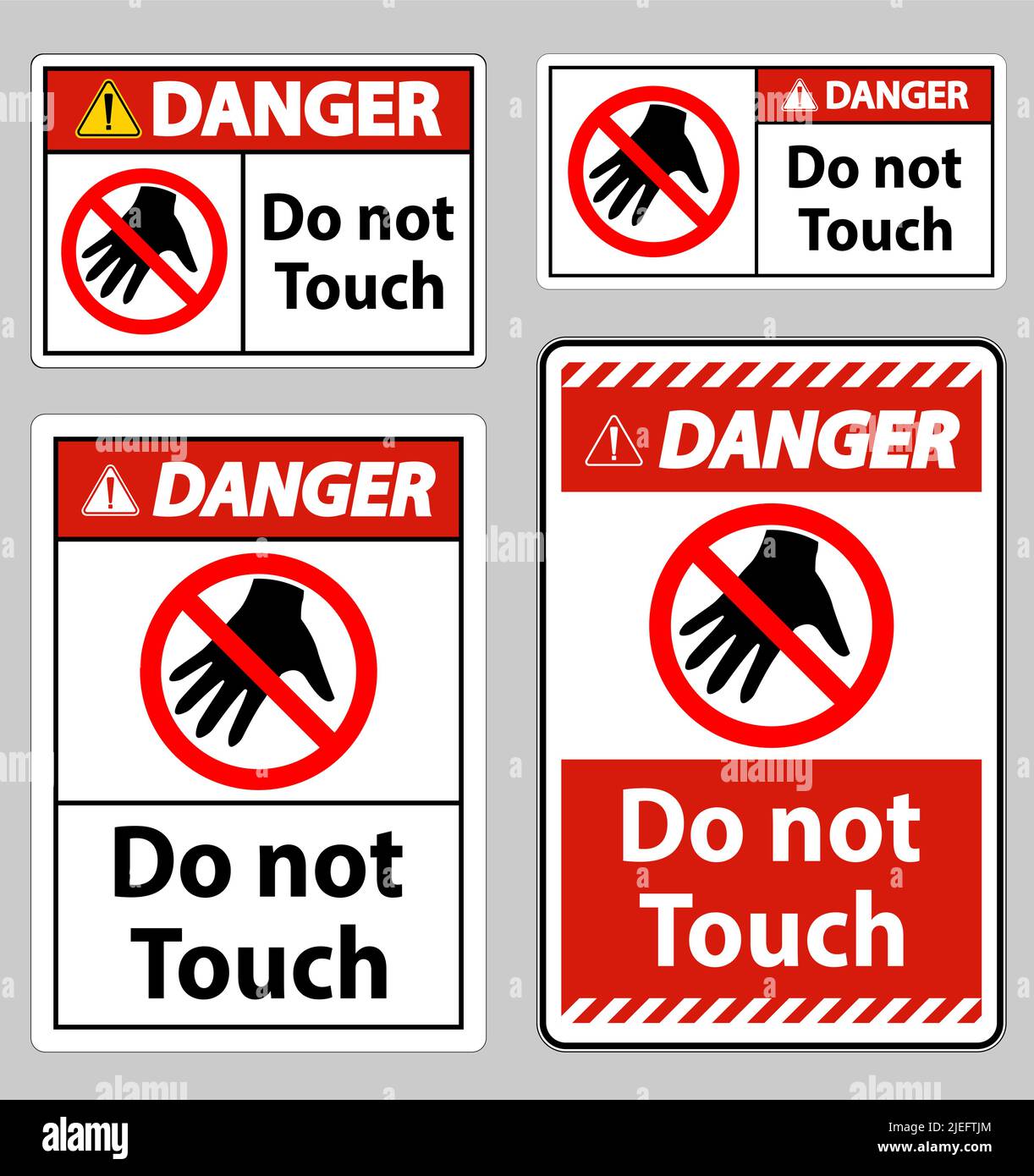Danger sign do not touch and please do not touch Stock Vector Image ...