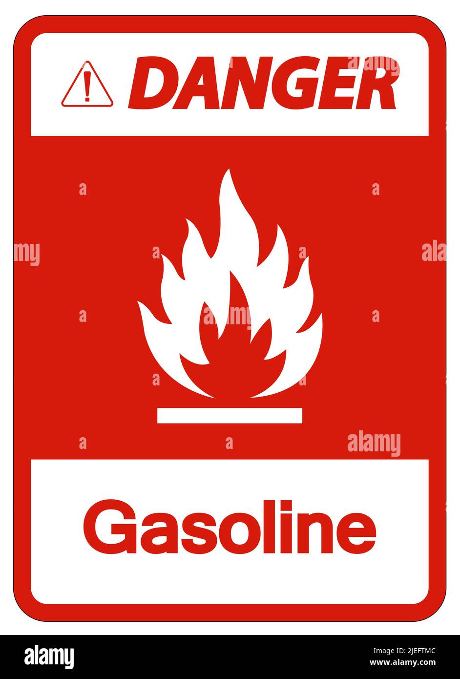 Danger Gasoline Symbol Sign On White Background Stock Vector Image ...