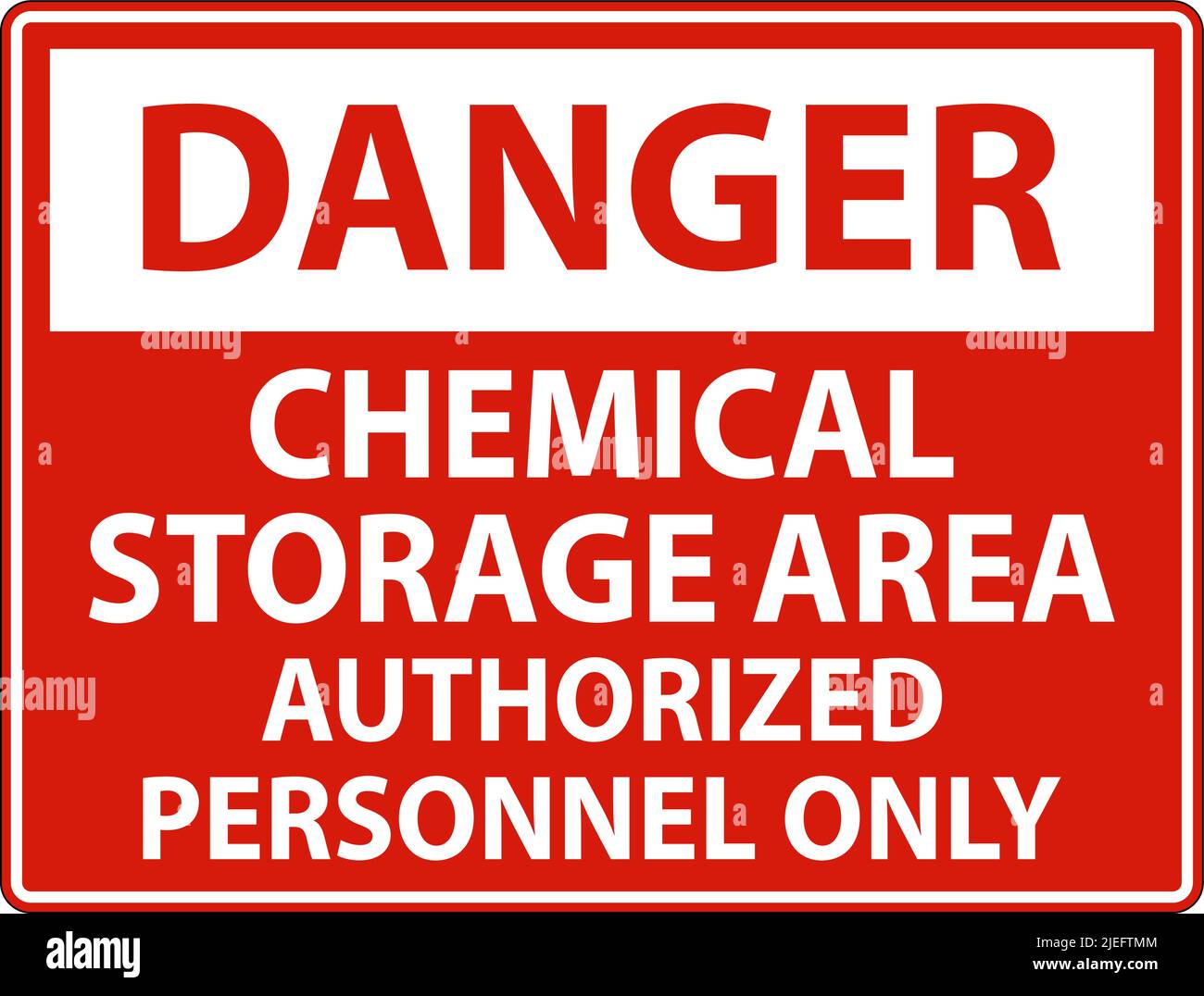 Danger Chemical Storage Area Authorized Personnel Only Symbol Sign ...