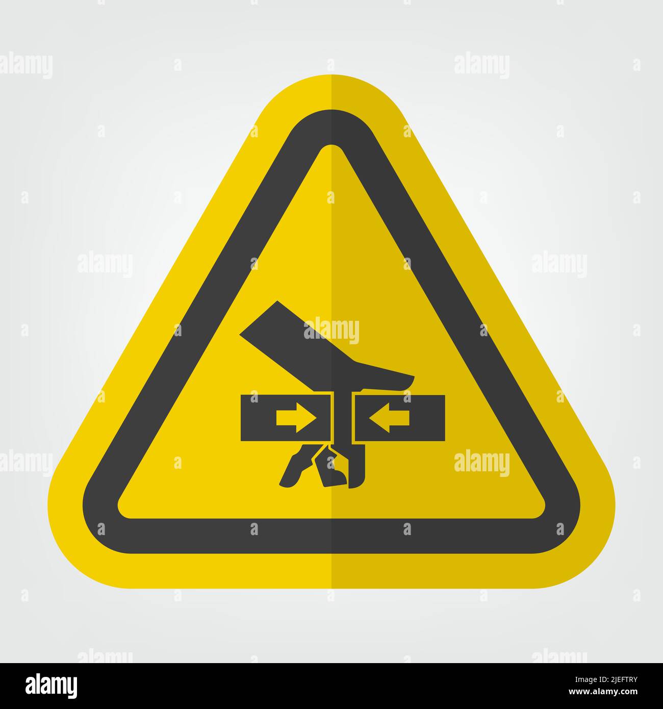 Hand Crush Force From Two Sides Symbol Sign Isolate On White Background ...