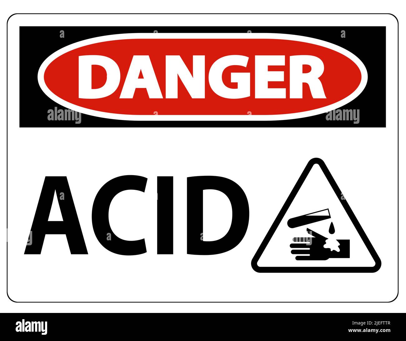 Label Acid Danger Sign On White Background Stock Vector Image & Art - Alamy