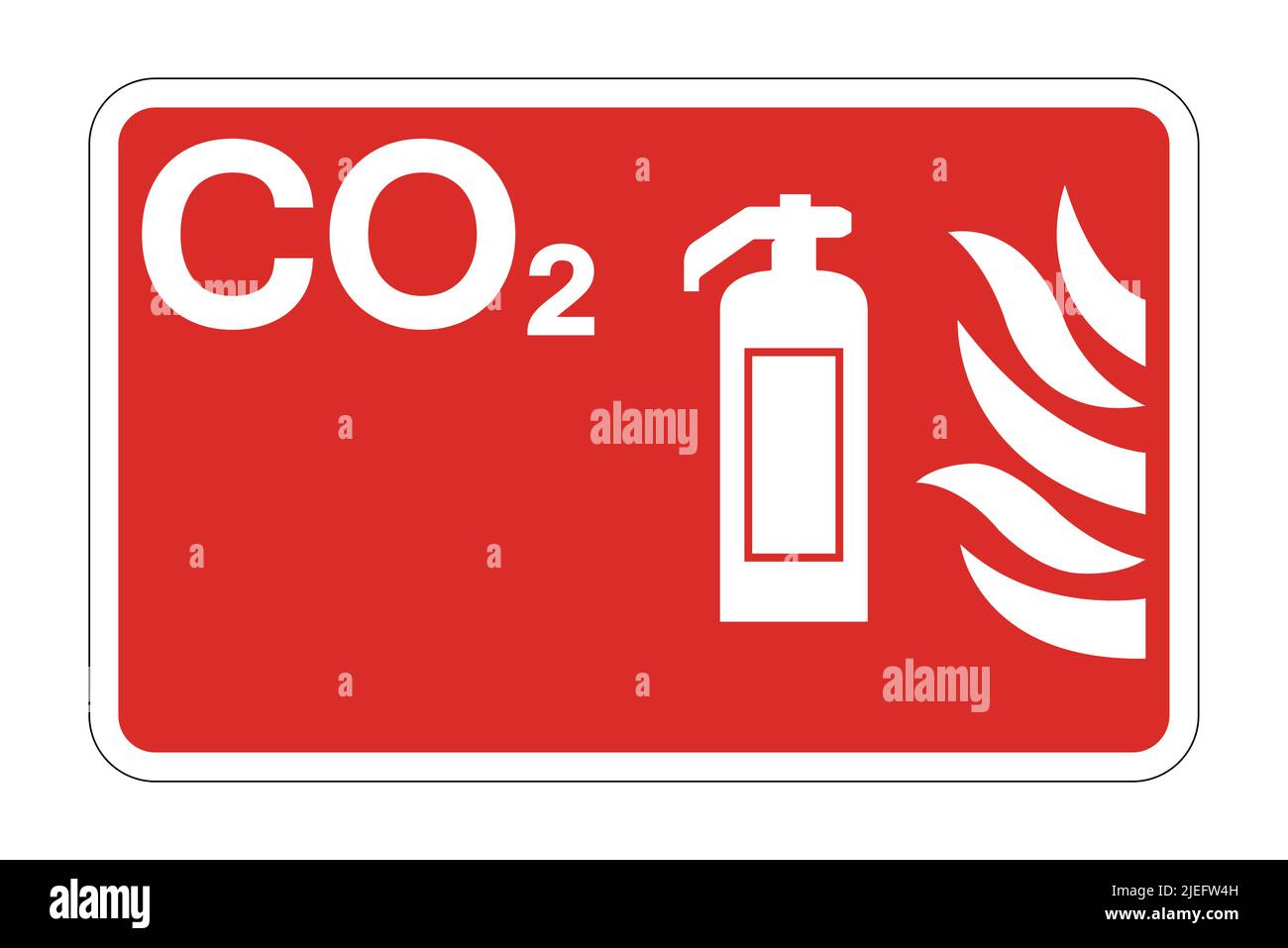 Co2 Fire Safety Symbol Sign on white background,Vector illustration ...
