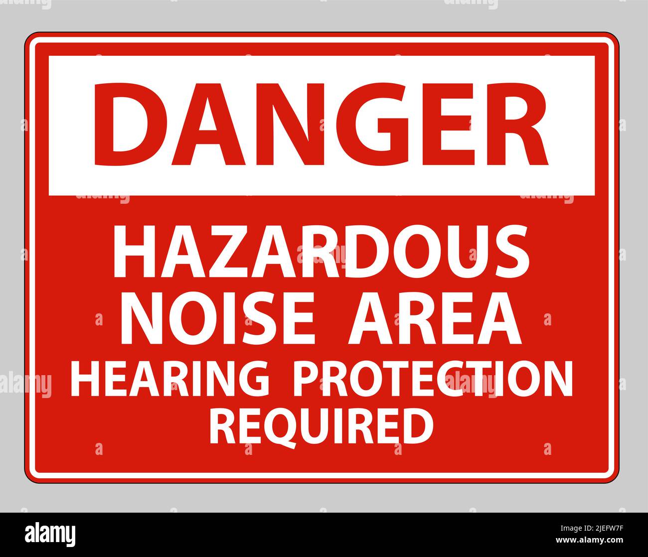 Danger Sign Hazardous Noise Area Hearing Protection Required Stock ...