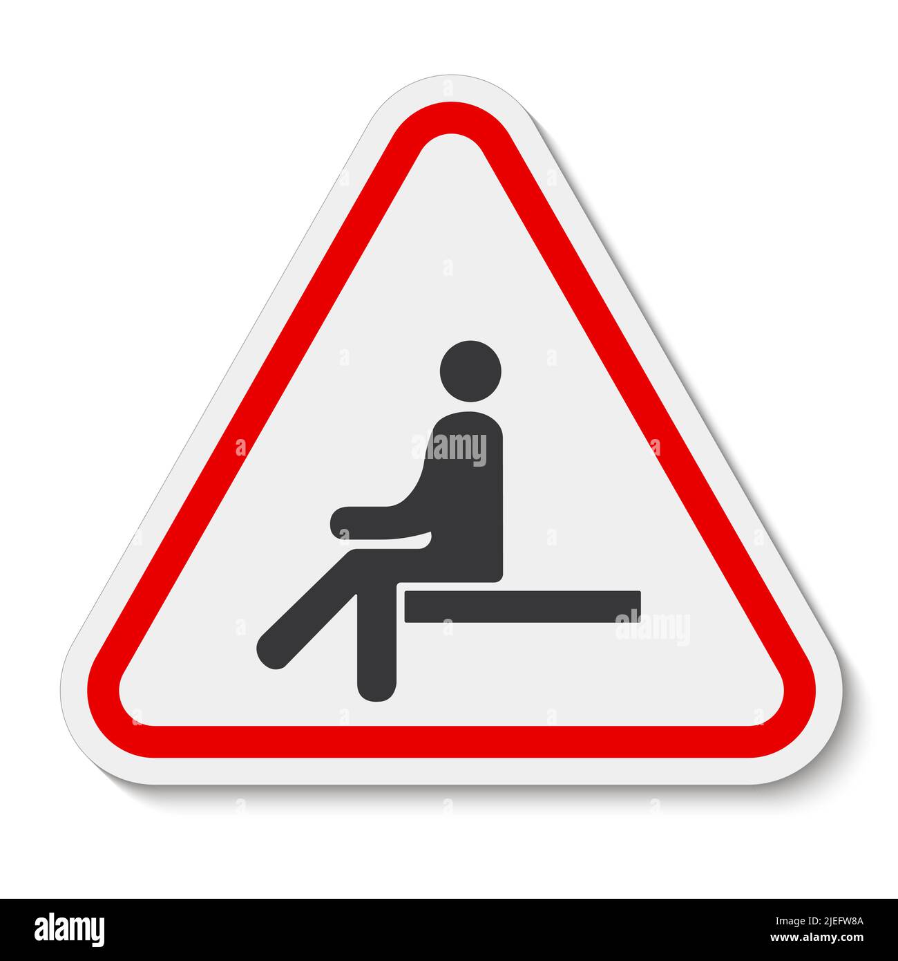 No Sitting Symbol On White Background Stock Vector Image & Art - Alamy