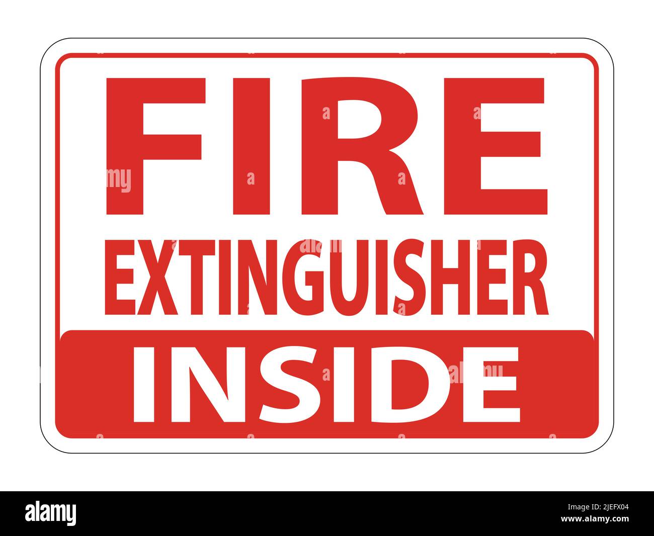 Fire Extinguisher Inside Sign on white background,Vector llustration ...