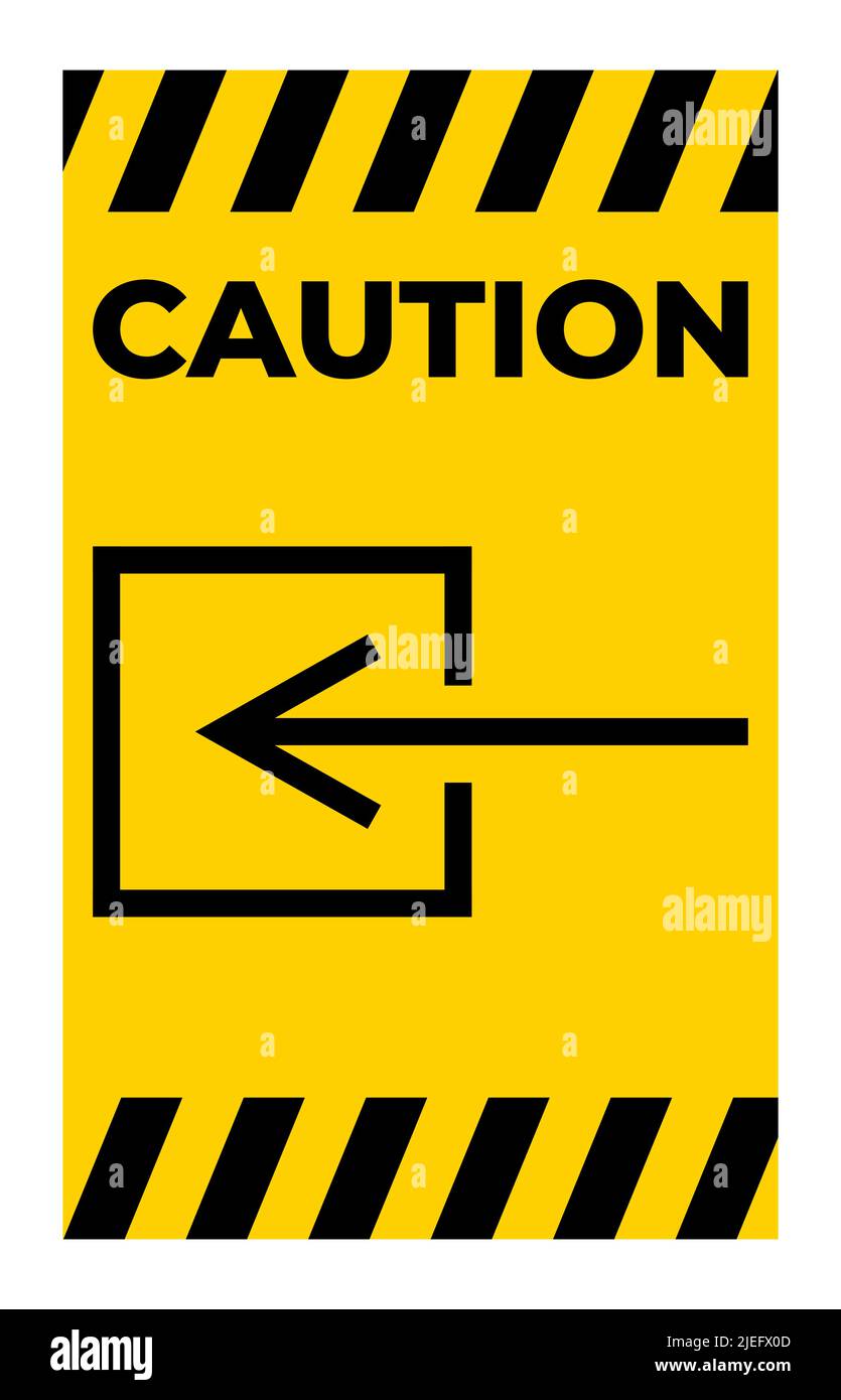 Caution Input Entrance Non-Electrical Symbol Sign On White Background ...