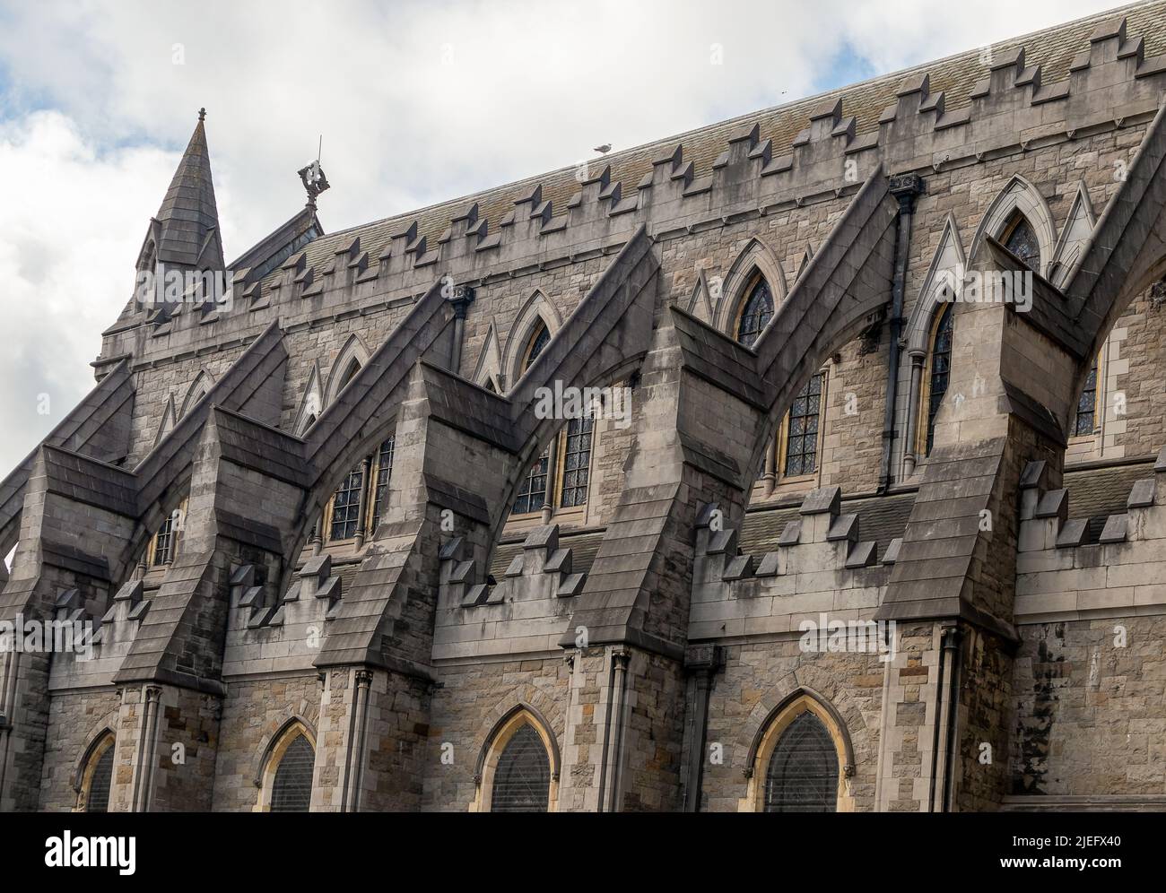 Christ Church Cathedral in Dublin, Ireland. Architectural detail Stock ...