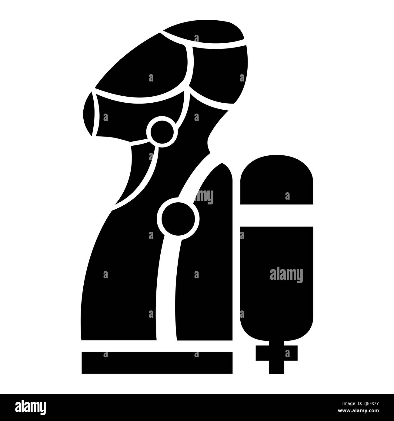 Wear SCBA (Self Contained Breathing Apparatus) Symbol Isolate On White ...