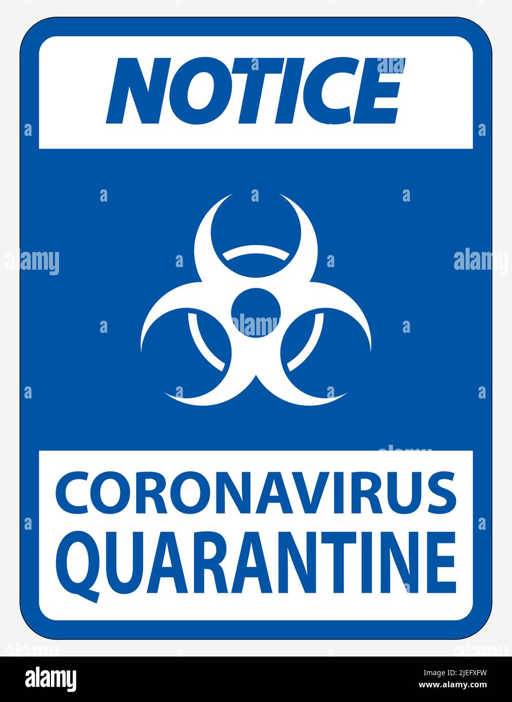 Notice Coronavirus Quarantine Sign Isolated On White Background,Vector ...