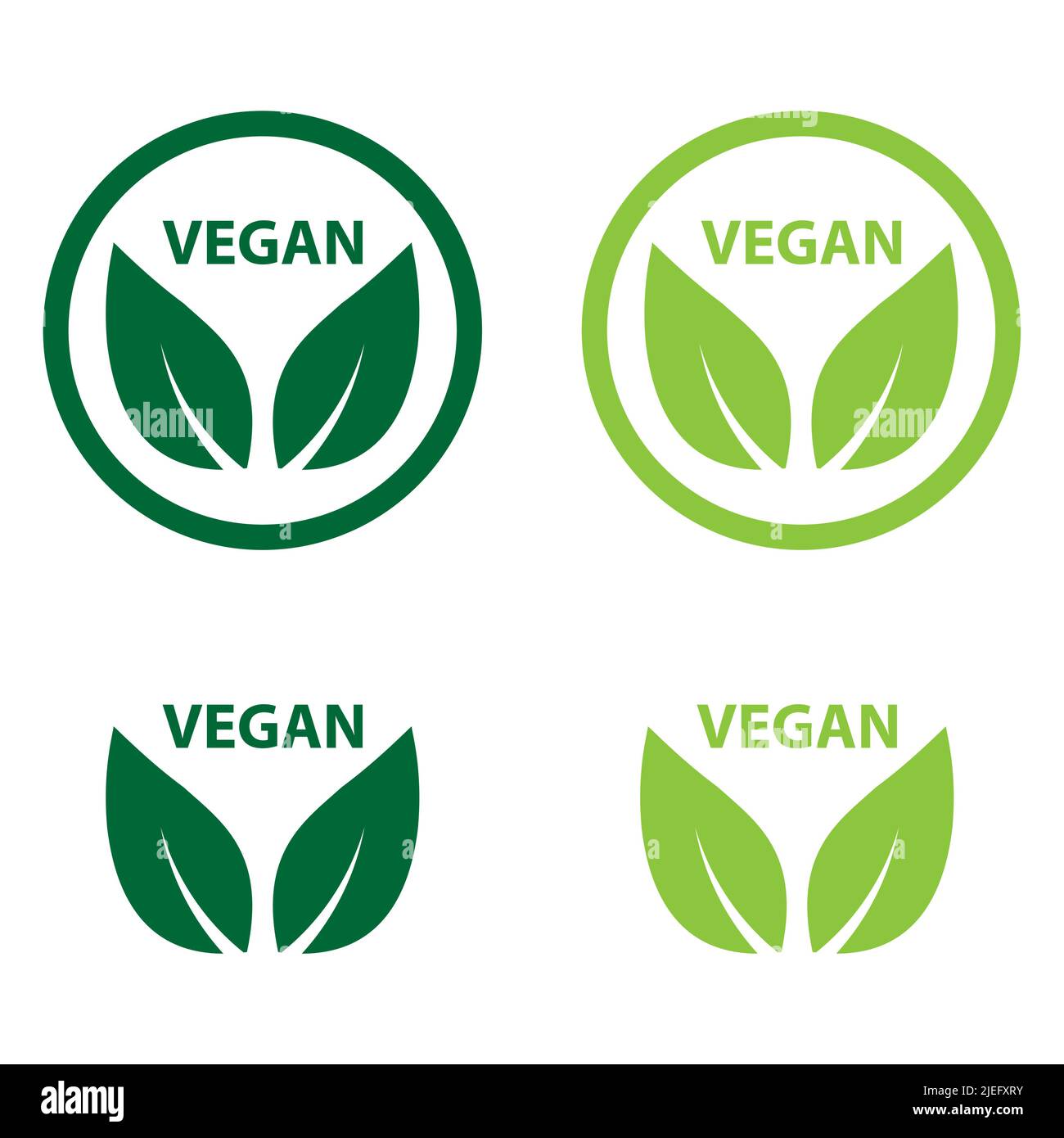 vegan icon bio ecology organic,logos label tag green leaf Stock Vector ...
