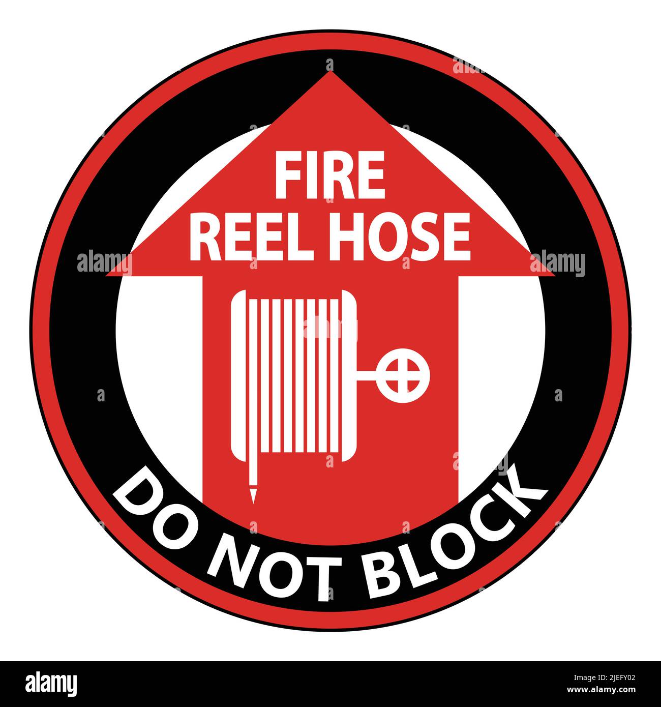 Fire Reel Hose Do Not Block Sign on white background,Vector ...