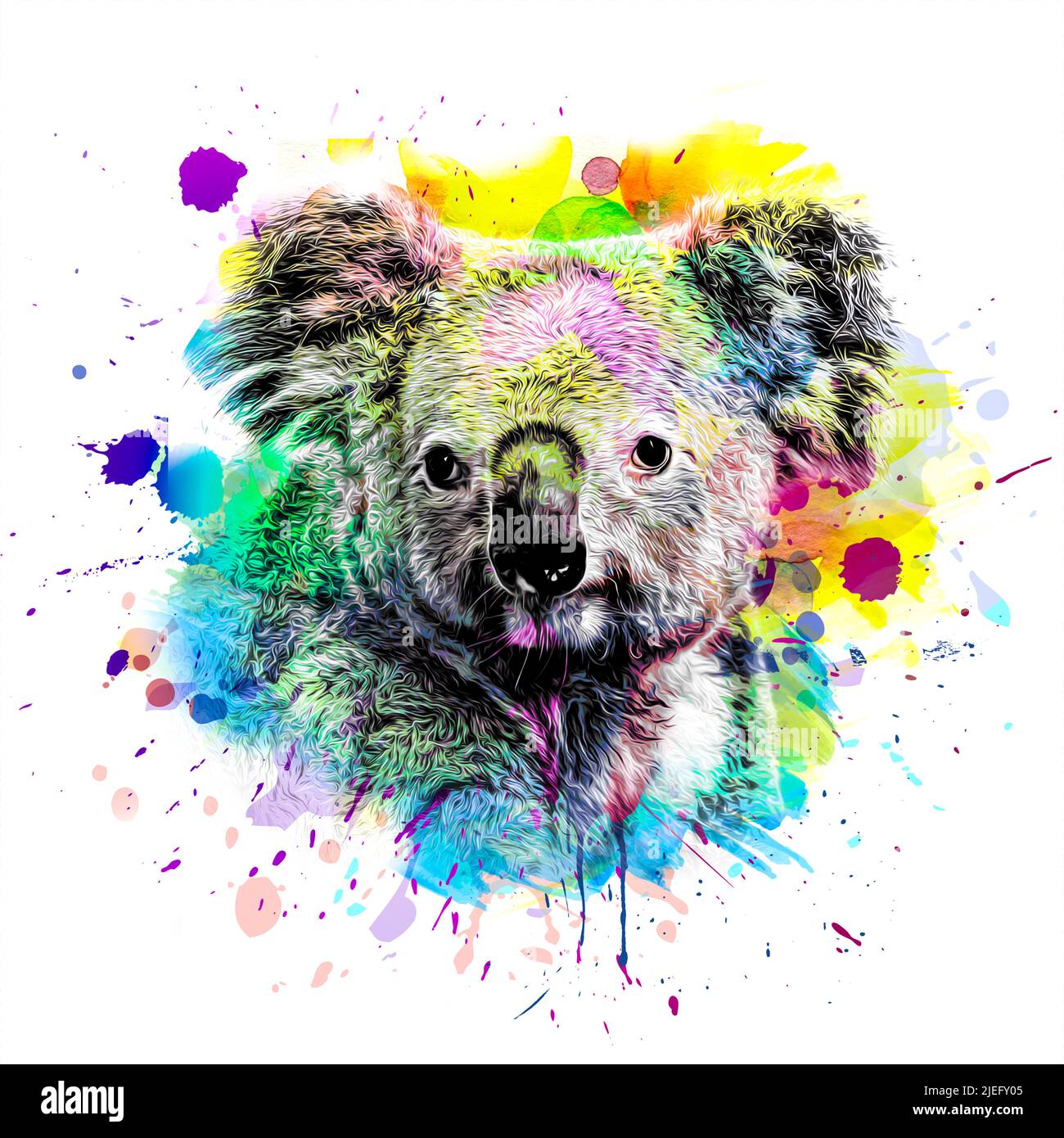 grunge background with graffiti and painted panda Stock Photo - Alamy