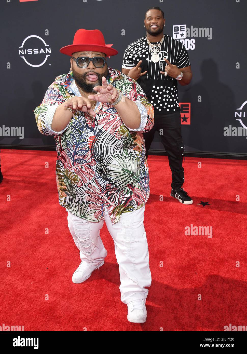 Los Angeles, California, USA. (L-R) Jazze Pha and Venzell arrives at ...