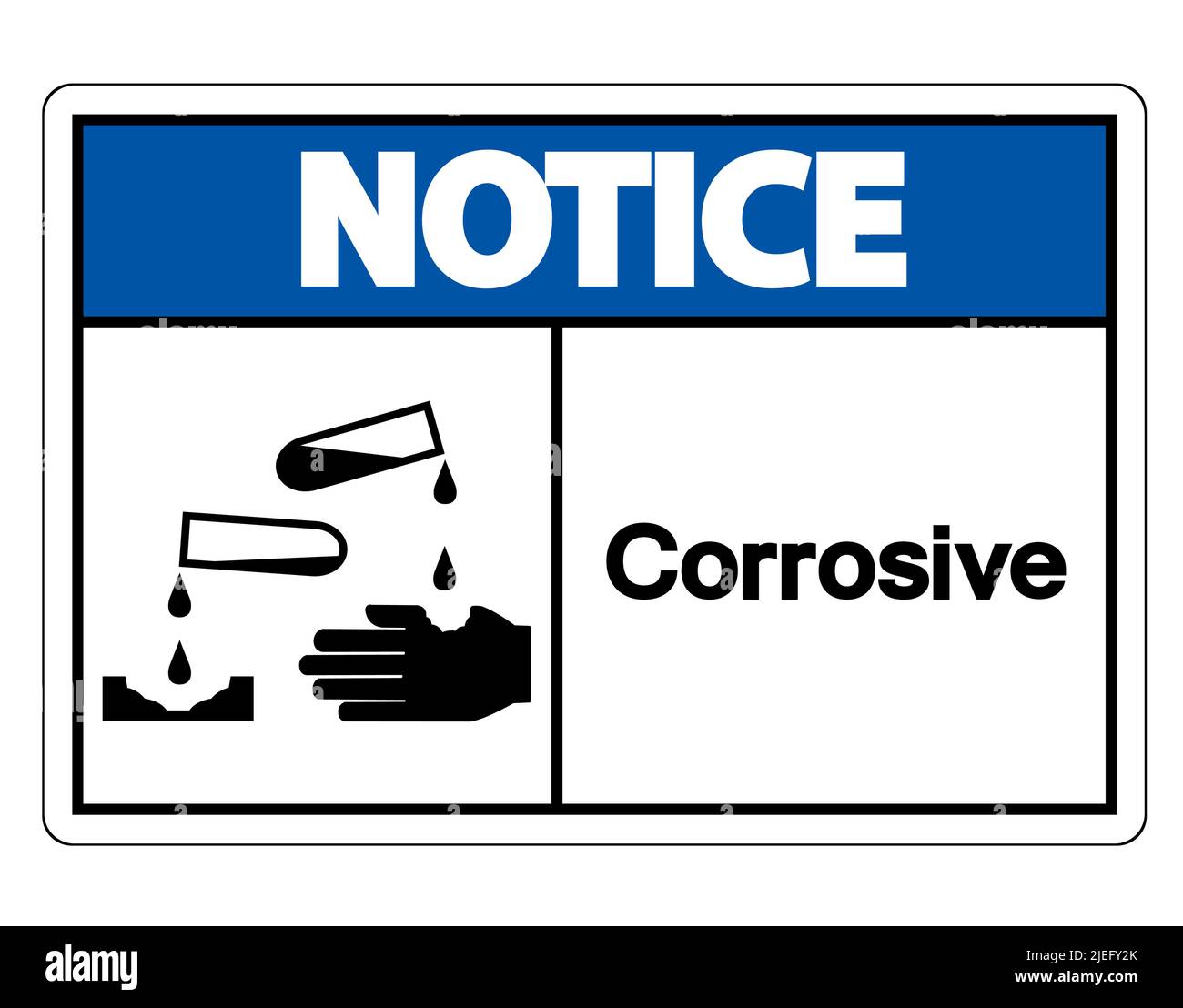 Notice Corrosive Symbol Sign Isolate On White Background,Vector ...