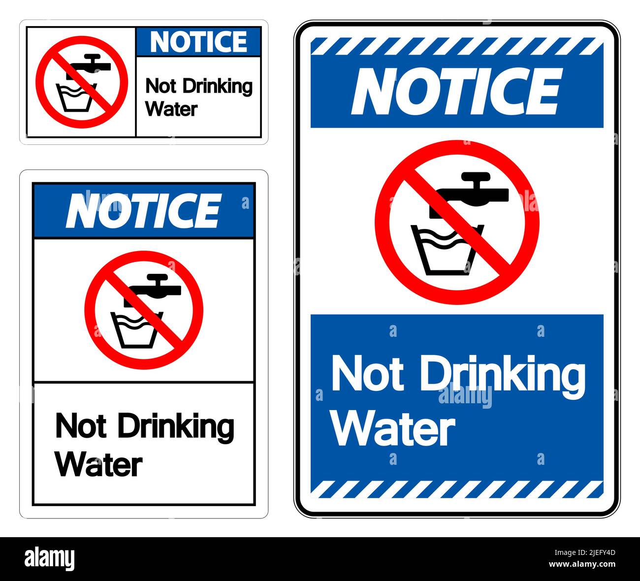 Caution Not Drinking Water Sign Stock Vector Image & Art - Alamy