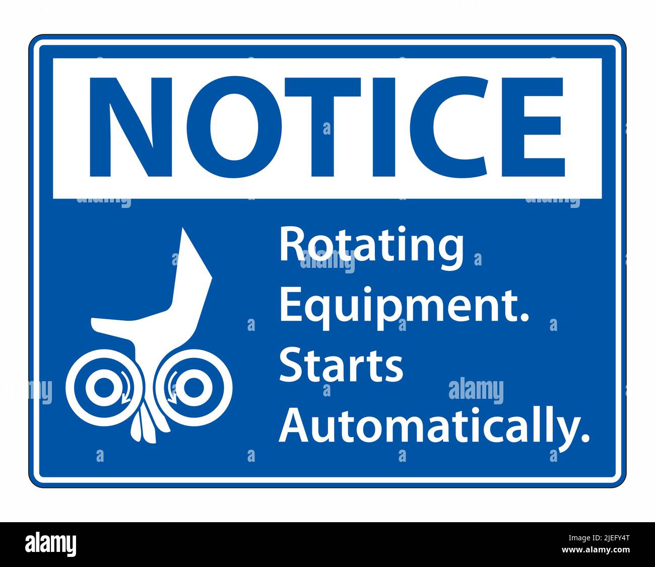 Rotating Equipment.Starts Automatically Symbol Sign Isolate on White ...
