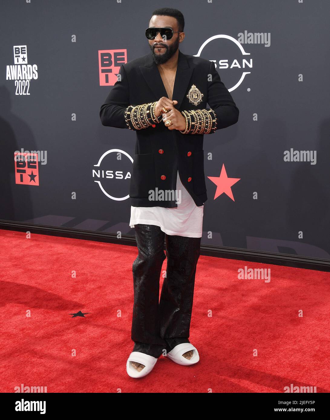 Los Angeles, California, USA. Fally Ipupa arrives at the BET Awards ...