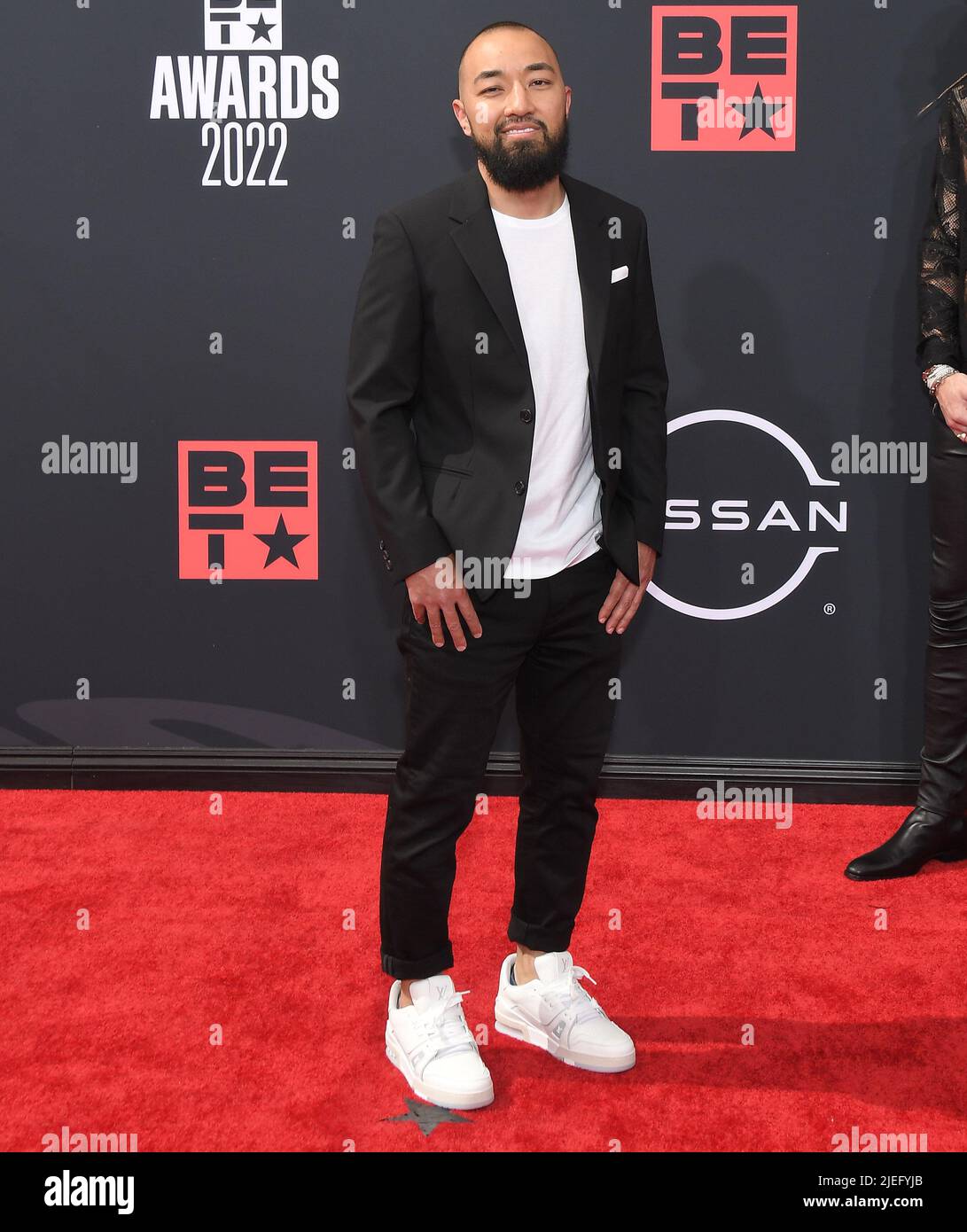 Los Angeles, USA. 26th June, 2022. Brian Rikuda arrives at the BET ...