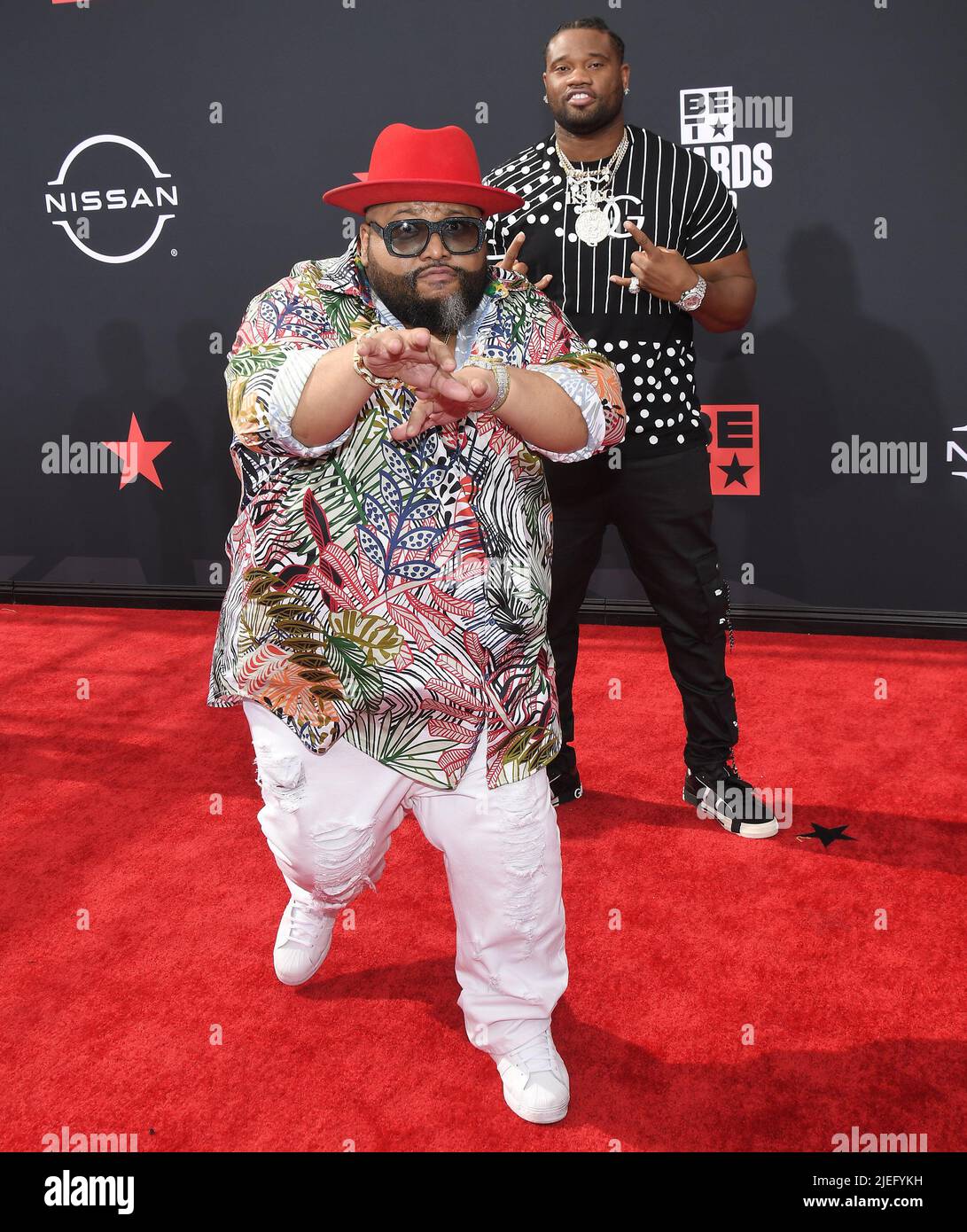 Los Angeles, USA. 26th June, 2022. (L-R) Jazze Pha and Venzell arrives ...