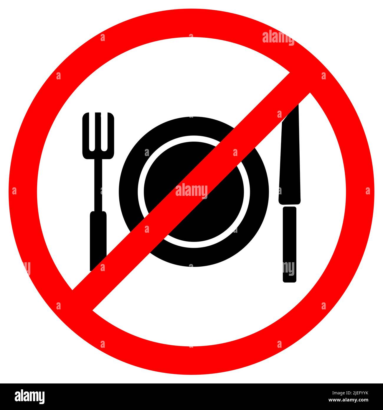 No Eating Symbol Sign Isolate On White Background,Vector Illustration ...
