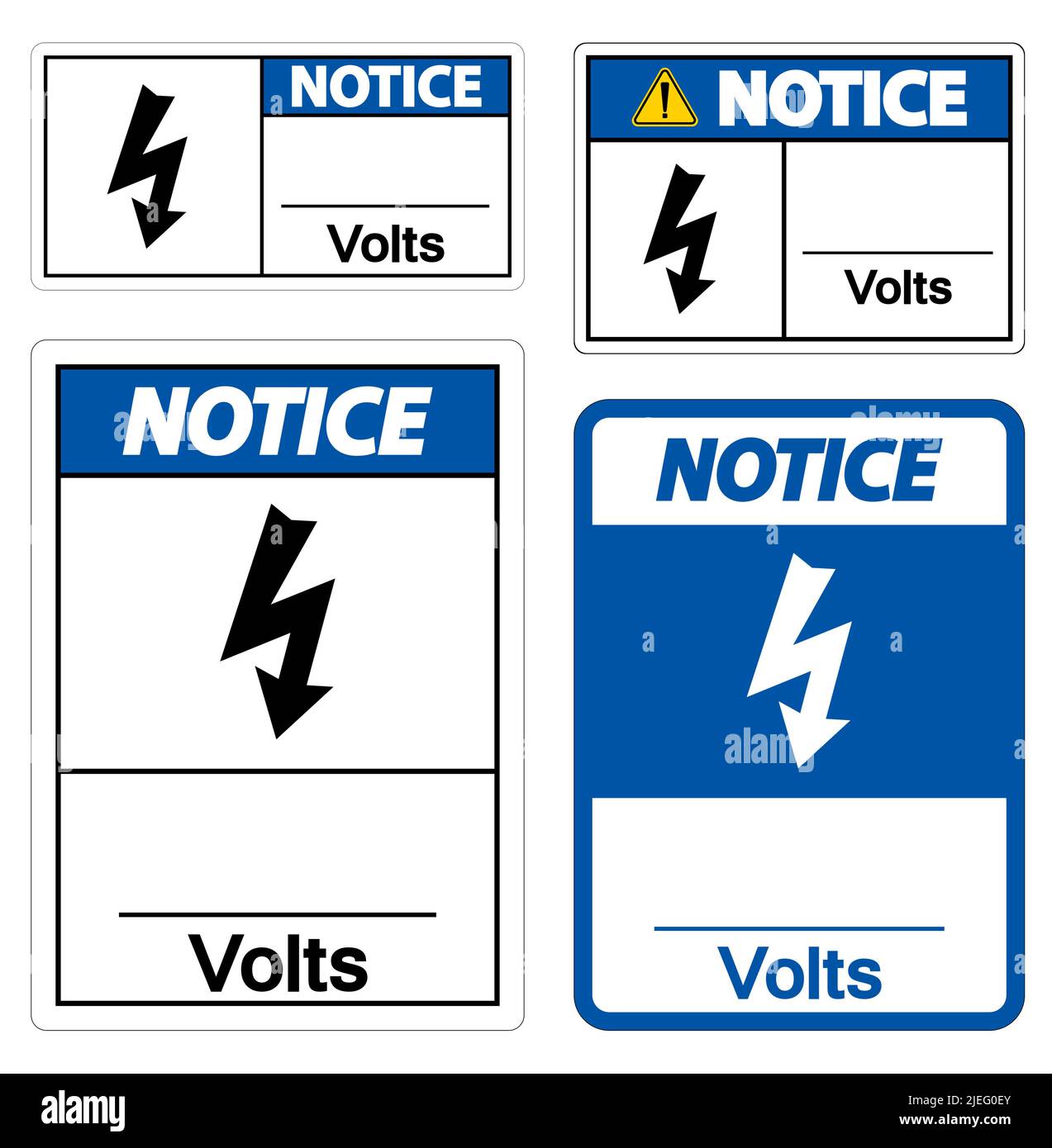 Notice Volts Symbol Sign On White Background Stock Vector Image & Art ...