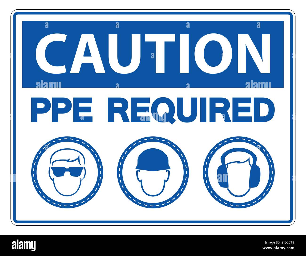 Required Personal Protective Equipment (PPE) Symbol,Safety Icon,Vector ...