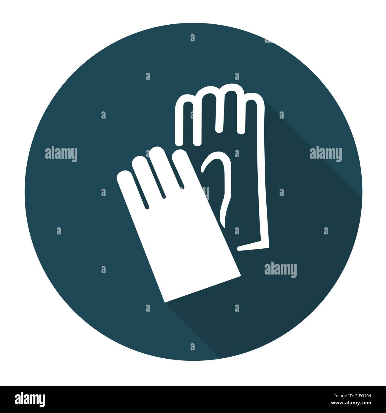 Symbol Wear Hand Protection sign on black background,Vector ...
