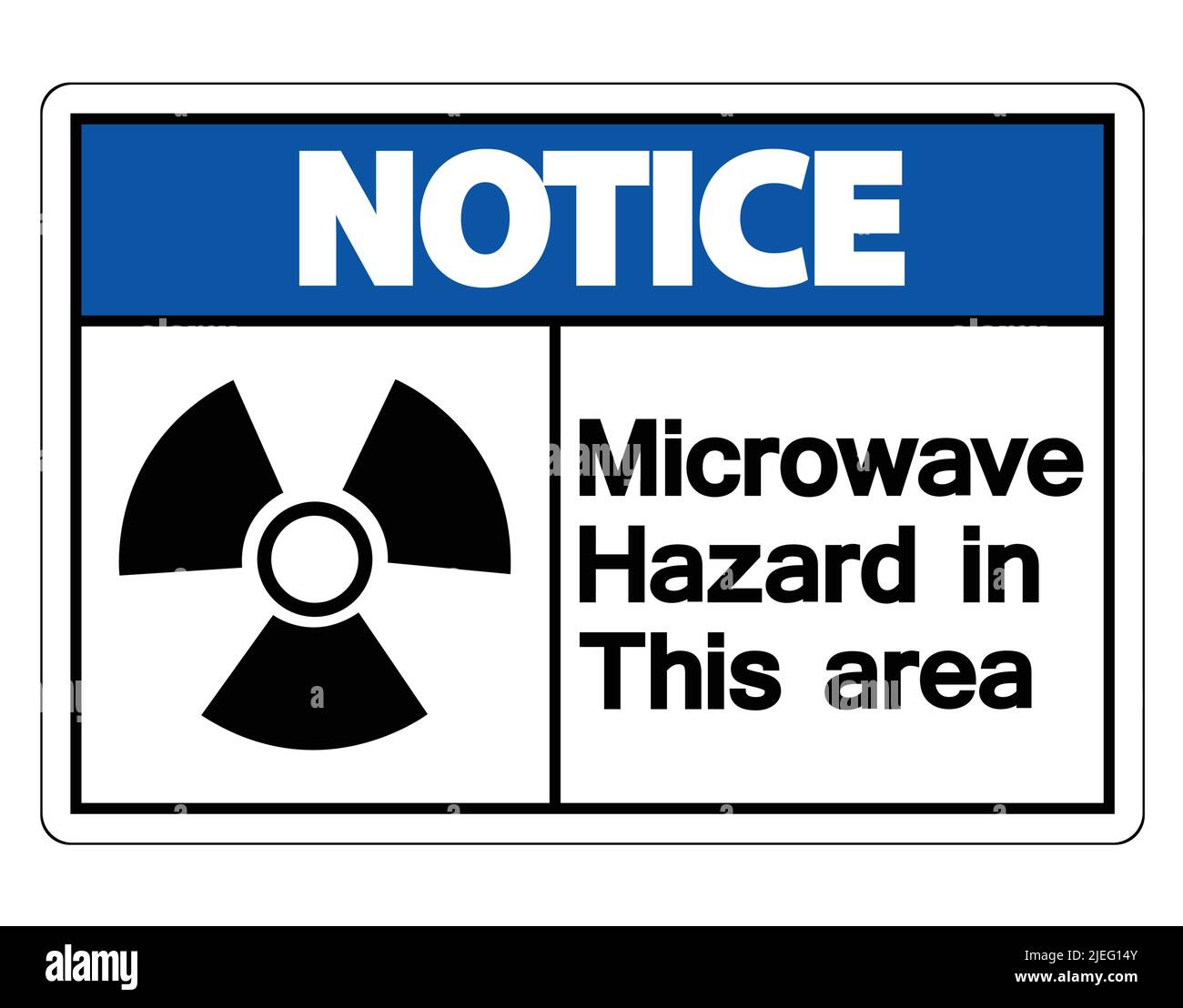 Notice Microwave Hazard Sign on white background,Vector Illustration ...