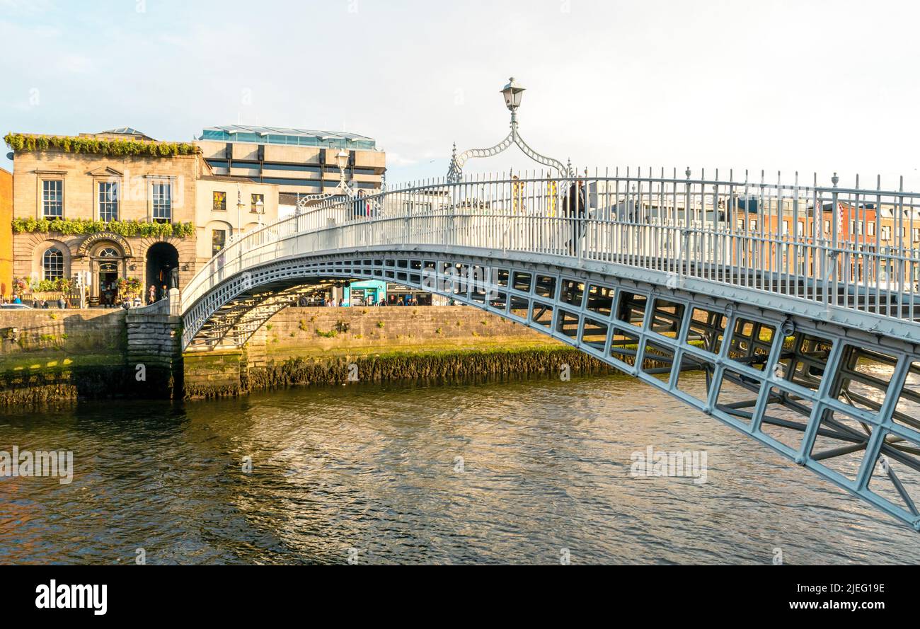 Dublin, Ireland - June 4, 2022: Ha'penny Bridge and officially the ...