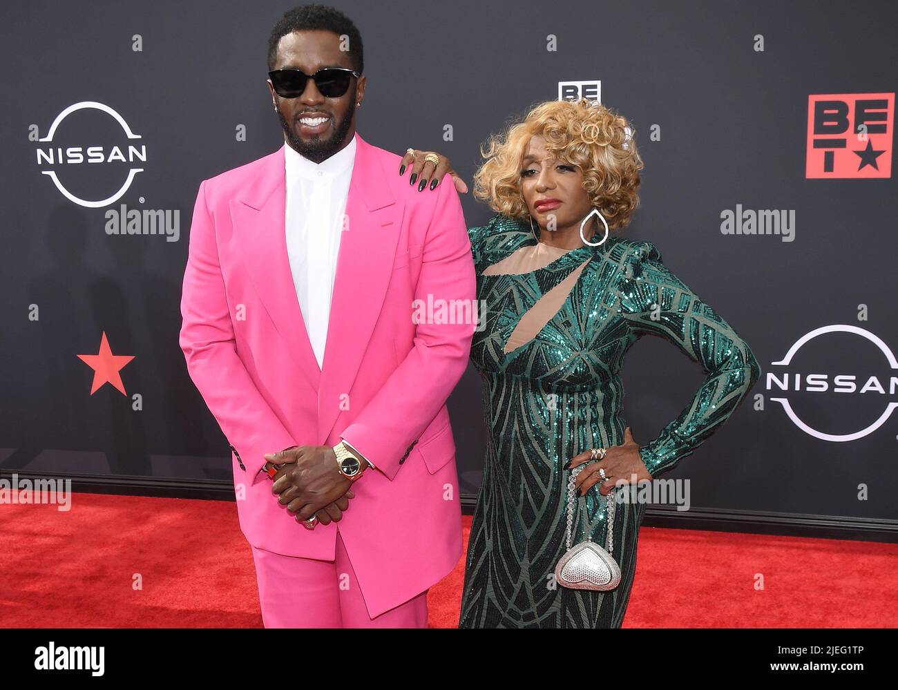 Los Angeles, California, USA. (L-R) Sean Diddy Combs and Mom Janice ...