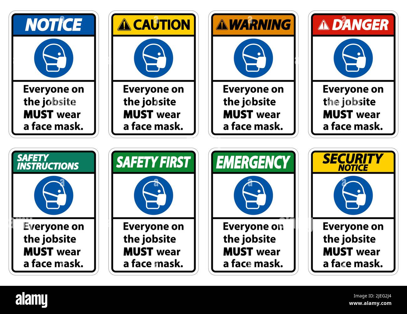 Wear A Face Mask Sign Isolate On White Background,Vector Illustration ...